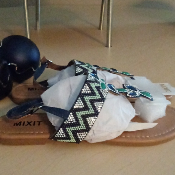 Mixit | Shoes | Mixit Beaded Rhinestone Sandals | Poshmark